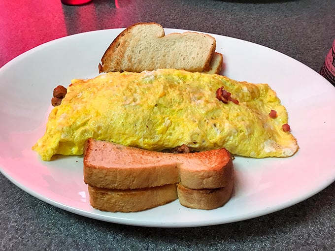 This omelet's so fluffy, it might float away! Packed with goodies, it's a breakfast that means business.