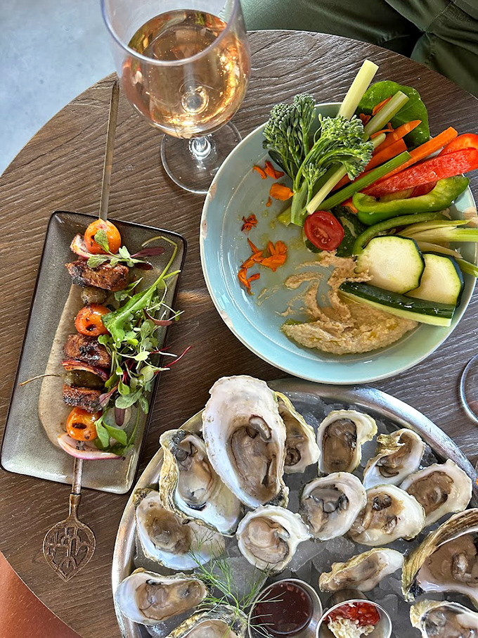 A feast for the eyes and the palate! This spread is like a still life painting come to life, with oysters playing the starring role.