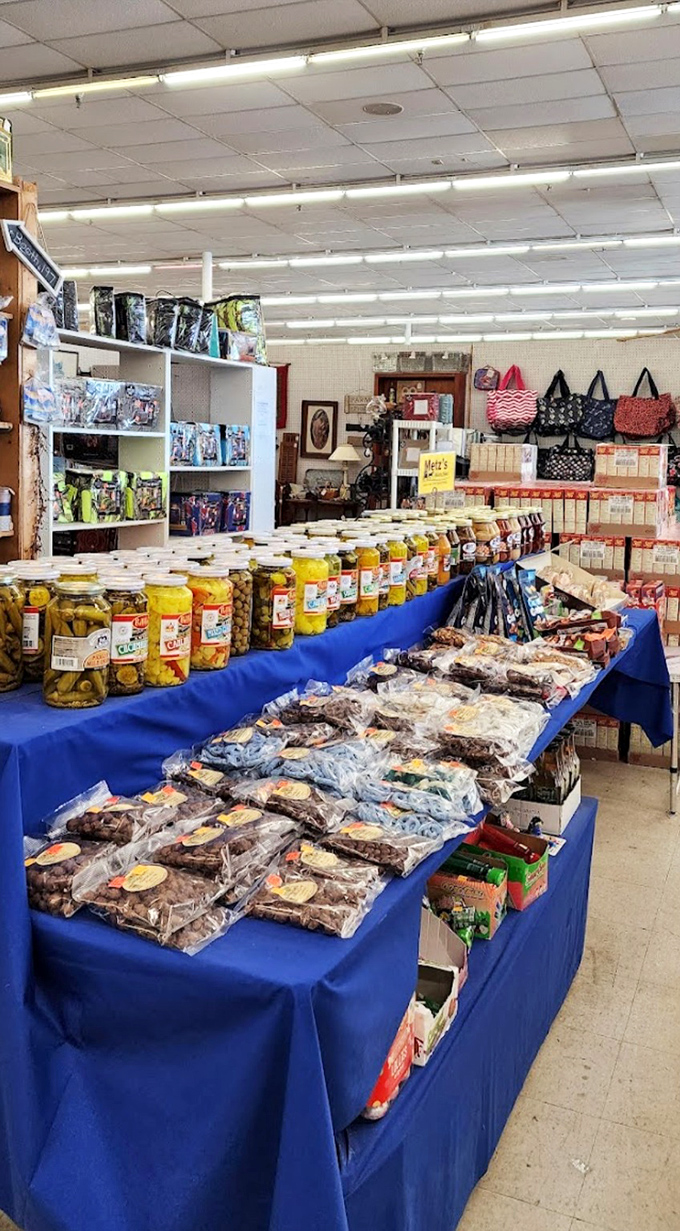 Pickle paradise meets snack heaven! This booth is where your taste buds go to party like it's 1959.