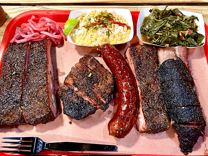 Meat, meet your match! This spread is more colorful than a Texas sunset, and twice as satisfying.