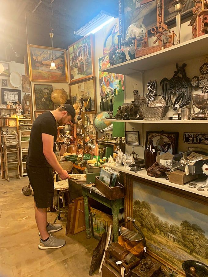 Treasure hunters in their natural habitat, sifting through decades of memories and mementos. Who knows what stories they'll uncover?