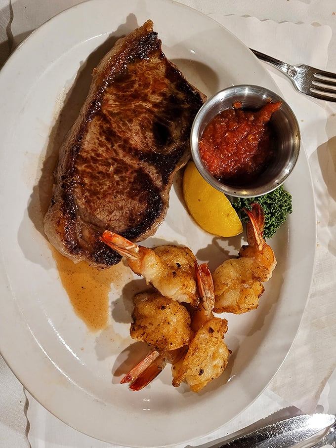 Surf and turf, Wisconsin style! This plate is like a delicious duet between land and sea, with neither missing a beat.