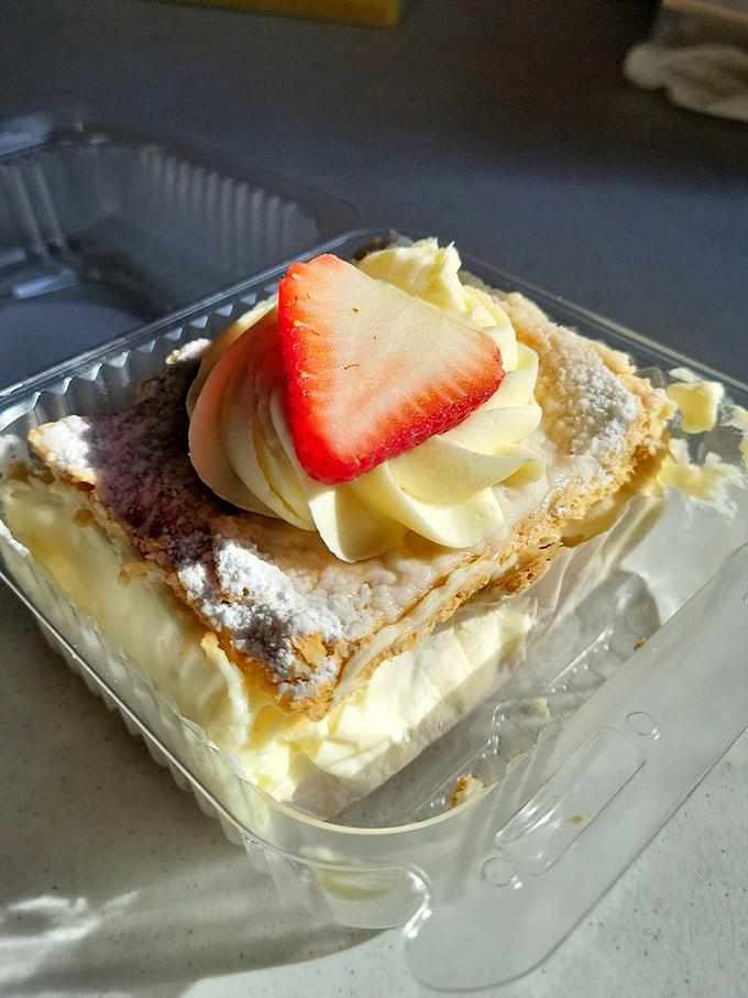 Meet the Napoleon of desserts&mdash;layers of flaky goodness crowned with a strawberry. It's ready to conquer your sweet tooth!