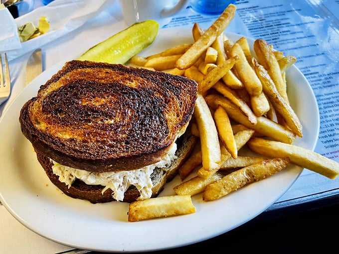 The tuna melt: A sandwich so perfect, it might just solve world peace. Golden-brown, crispy, and oozing with cheesy goodness.