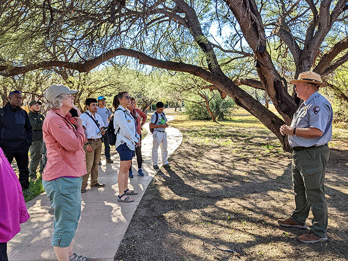 History comes alive as visitors hang on every word. It's like storytime for grown-ups, but with 100% more adobe and conquistadors.
