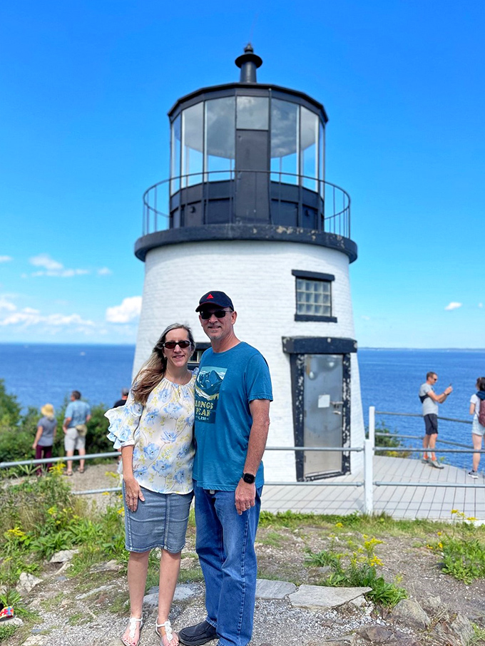 Lighthouse selfie central: Couples flock here faster than seagulls to a dropped ice cream cone. Can you blame them?