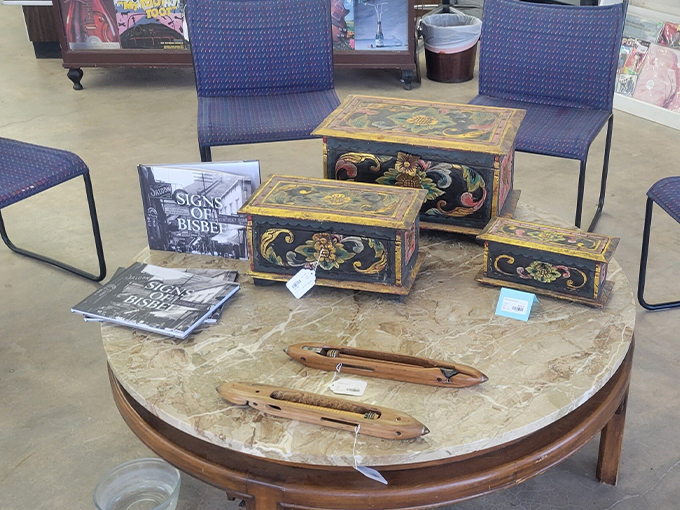 Treasure chests fit for a steampunk pirate. Indiana Jones would have a field day exploring these ornate boxes.