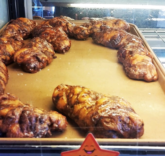 The Hulk of pastries! These apple fritters are bursting with cinnamon-spiced attitude, daring you to take them on.