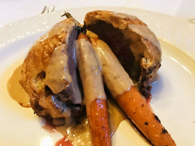 A culinary hug on a plate. This dish proves that even in a mansion, comfort food reigns supreme.