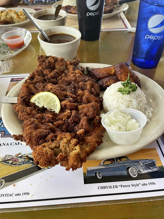 Breaded steak so crispy, it could give potato chips a run for their money. Comfort food that hugs your taste buds!