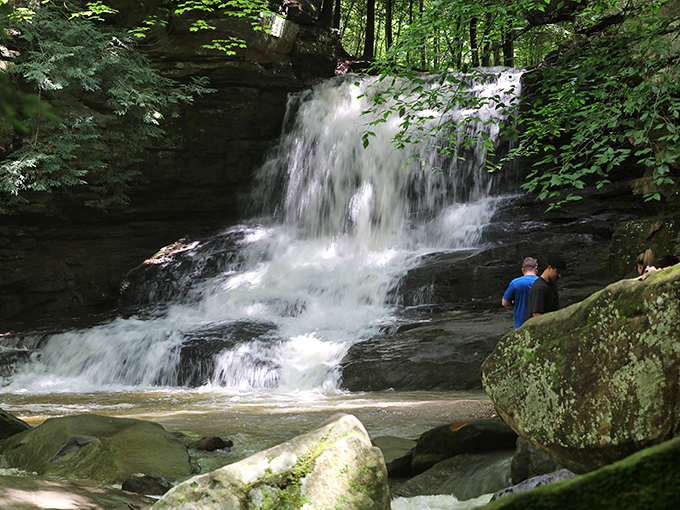 Who needs a spa day when you've got this natural stress-reliever? Honey Run Falls: nature's own sound machine and mist facial.
