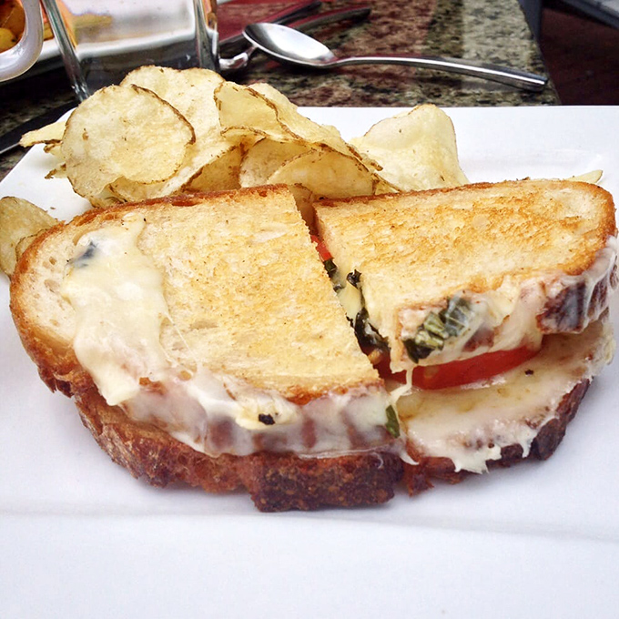 Cheese pull for the soul! This grilled cheese sandwich isn't just a meal, it's a religious experience for your taste buds.