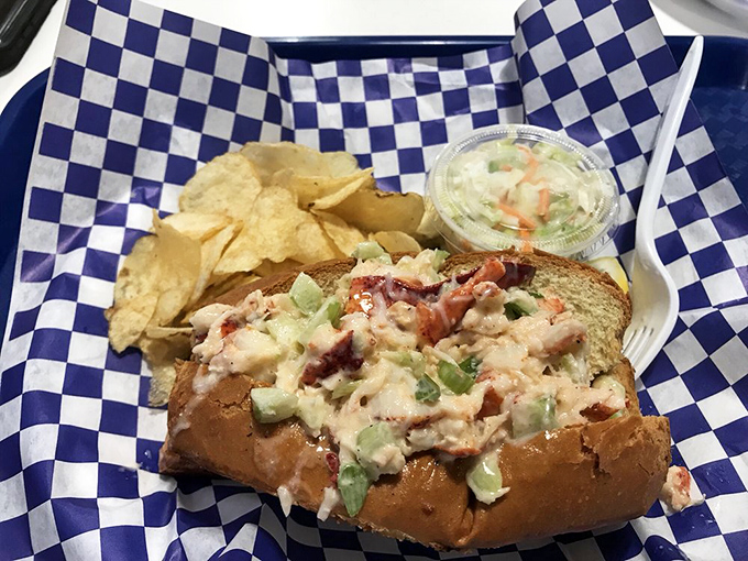 The crown jewel of the Midwest! This lobster roll is packed tighter than rush hour on Lake Shore Drive.