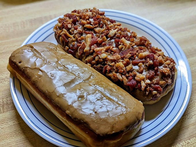 Maple bars and bacon? It's like breakfast and dessert had a delicious love child. Talk about a dynamic duo!