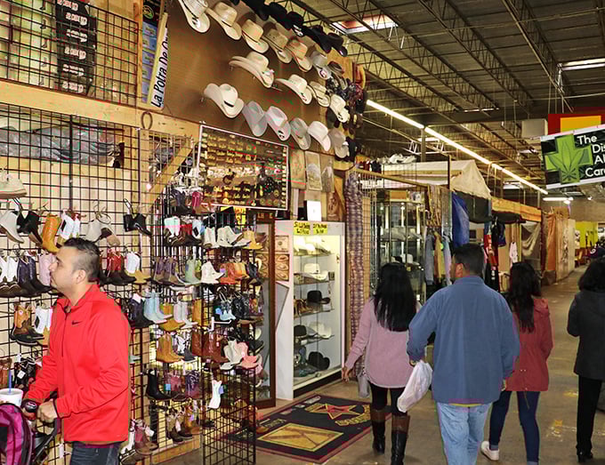 Howdy, partner! These cowboy boots are lined up like a Texas chorus line, ready to two-step into your heart.