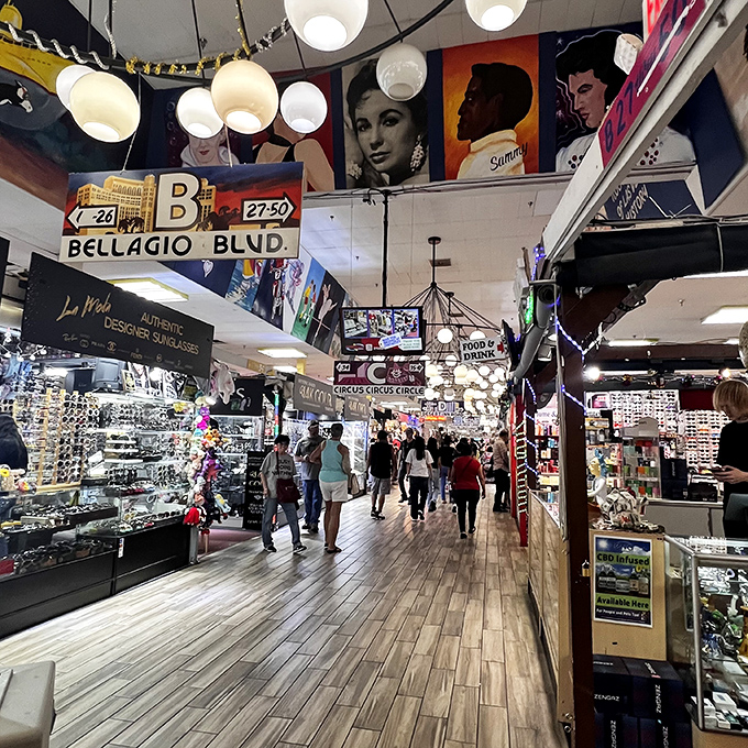 Welcome to the Bellagio Boulevard of bargains! This indoor street scene rivals the Vegas Strip for people-watching and treasure-hunting opportunities.