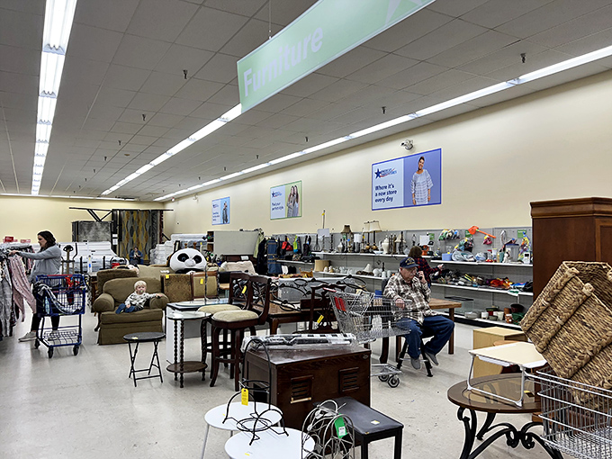 It's not just furniture finding new homes here. Thrifting brings people together, united in the quest for that perfect pre-loved gem.