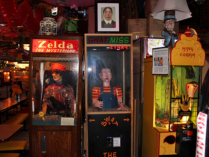 Welcome to the world's most eclectic waiting room. From skeletons to sailors, these wooden patients have stories that would make your dentist's magazines jealous.