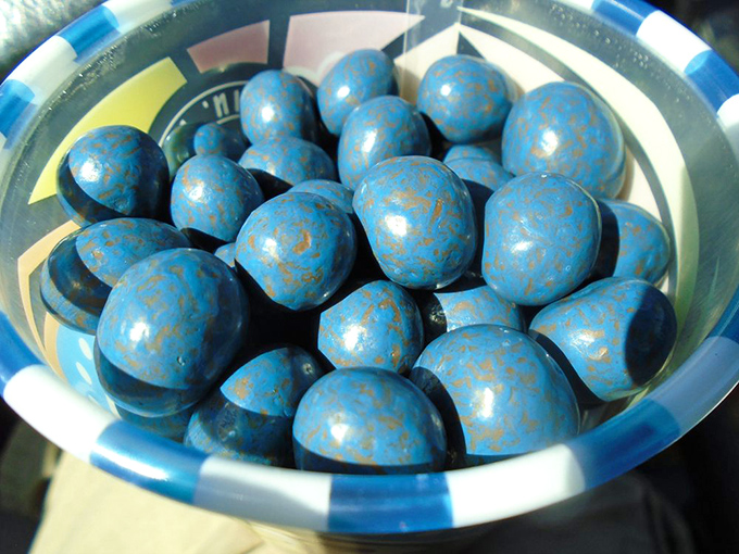Blue never looked so delicious! These rustic chocolates are like edible gemstones, each one a treasure trove of flavor.