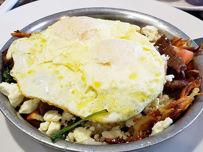 This skillet is hotter than my mixtape! A sizzling symphony of flavors that'll have you scraping the plate clean.