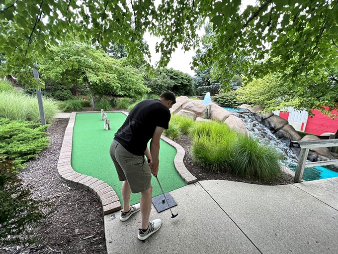 Hole in one? More like fun in one! This mini-golf course is where Tiger Woods meets Willy Wonka, complete with whimsical obstacles and water features.