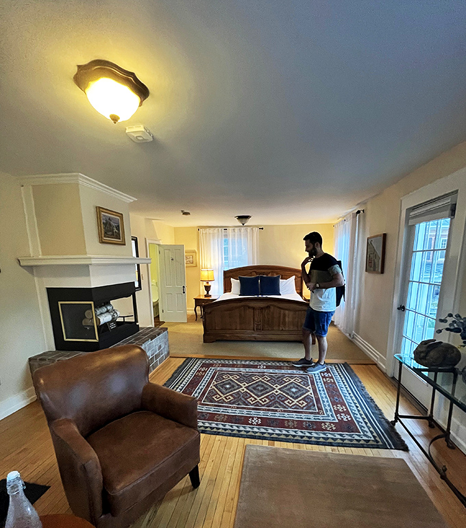 Spacious rooms with a view? Check. Fireplace for those chilly Vermont nights? Double-check. Your own personal getaway from the 21st century? Priceless.