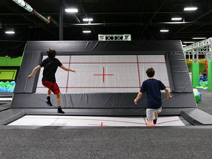 Defying gravity has never looked so fun! These trampolines turn everyone into a temporary astronaut.