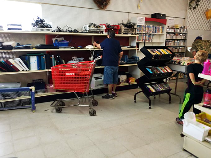 Thrift store explorers in their natural habitat. Watch as they navigate the aisles with the skill of seasoned adventurers, hunting for that elusive vintage find.