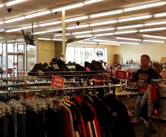 Thrift store safari in full swing! Watch as intrepid bargain hunters navigate the wilds of pre-loved fashion, searching for that elusive designer label in the urban jungle.