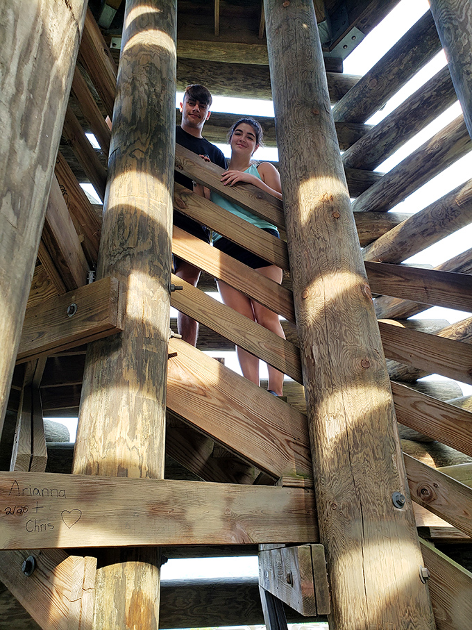 Stairway to heaven? Not quite, but this lookout tower offers views that'll make your Instagram followers swoon.