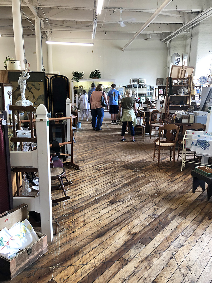 Treasure hunters in their natural habitat. Watch as they navigate the aisles with the precision of seasoned explorers.