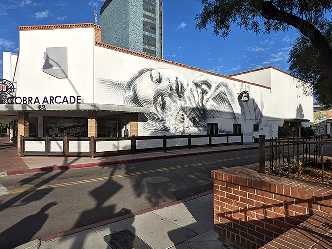 Cobra Arcade Tucson: Desert nights meet digital delights! This mural-adorned gem brings arcade magic to the Old Pueblo.