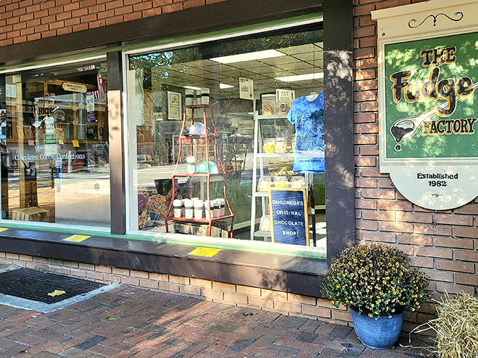 The Fudge Factory: Where chocolate dreams come true. This unassuming storefront hides a world of creamy, dreamy delights.