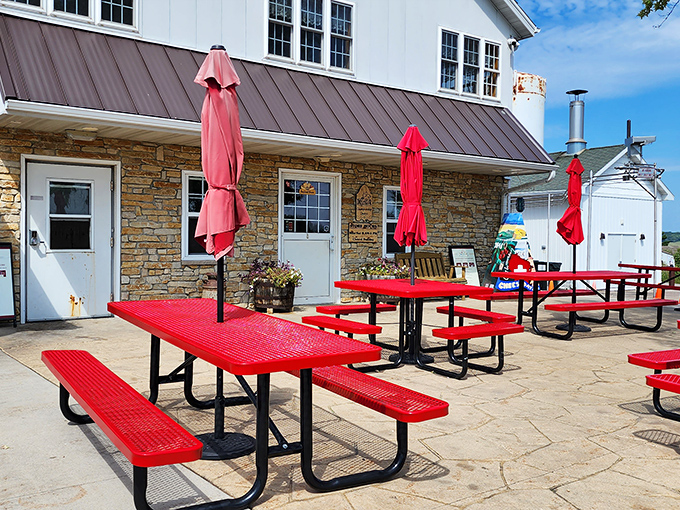 Decatur Dairy: Red umbrellas and picnic tables beckon cheese lovers to this slice of Wisconsin heaven. It's like a Norman Rockwell painting come to life!