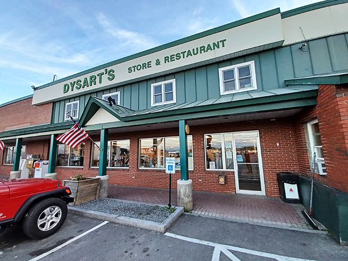 Dysart's: Where truckers and foodies break bread! This unassuming exterior hides a treasure trove of down-home delights.