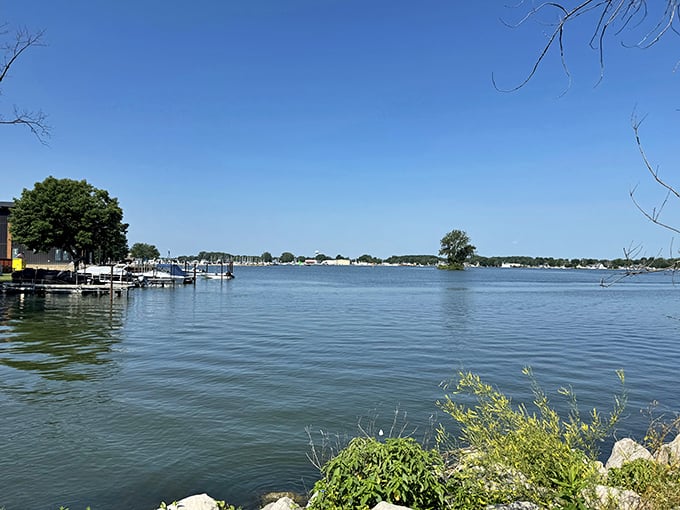 East Harbor's sandy stretch: Where Lake Erie plays nice, offering gentle waves and soft sand. No shark week drama here!