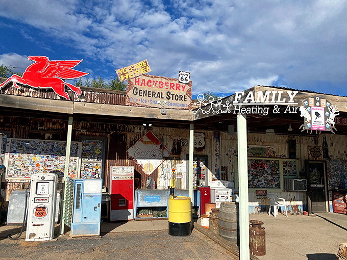 Hackberry General Store: Route 66 nostalgia overload! It's like the '50s exploded and landed in the desert. Bring your camera and appetite!