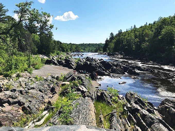 Jay Cooke's swinging bridge: Cross with caution, or embrace your inner Indiana Jones and pretend you're escaping a rolling boulder.