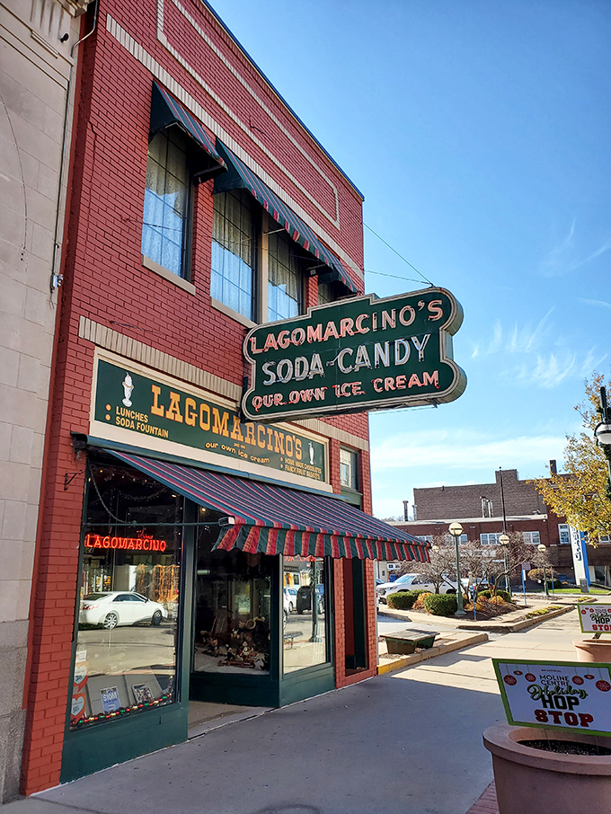 Lagomarcino's: Where history and flavor collide! This brick beauty has been serving up scoops and smiles since your great-grandparents' first date.