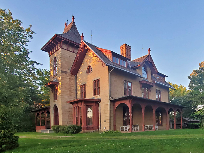 LeDuc Historic Estate: Gothic goes Midwest! This pointy paradise looks ready to host everything from harvest balls to vampire soir&eacute;es.