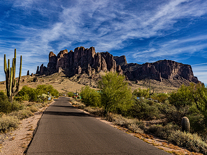 Lost Dutchman: Where the Superstition Mountains paint the sky. It's like watching nature's own IMAX movie, no 3D glasses required!