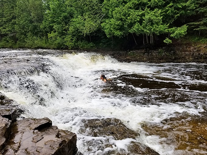 Ocqueoc Falls: Proof that size doesn't matter. This little powerhouse packs more punch than a triple espresso on Monday morning.