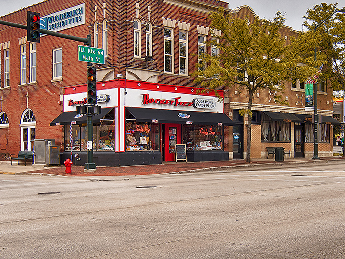 Houston, we have liftoff... into flavor country! This retro candy shop is groovier than Austin Powers' dance moves.