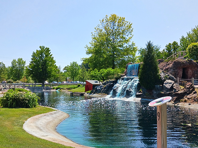 Mountain majesty meets mini-golf madness! Conquer peaks and valleys without ever leaving the putting green.
