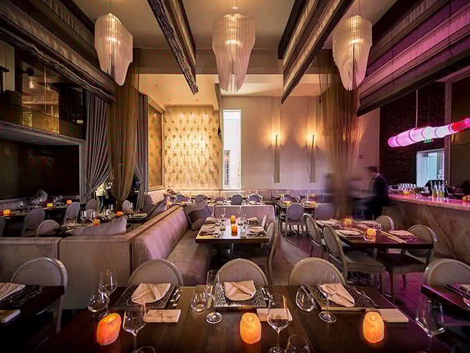 Settle into this chic ambiance! Your table awaits for an evening of dazzling cuisine and unforgettable experiences. Enjoy your meal!