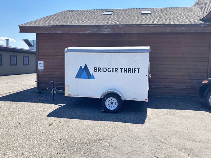 Thrifting with a view! Nestled near the mountains, this rustic gem offers treasures as diverse as Montana's landscape.