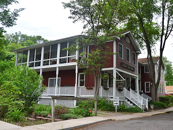 Elsah in autumn: Nature's way of adding a golden filter to an already picture-perfect town. No app required!