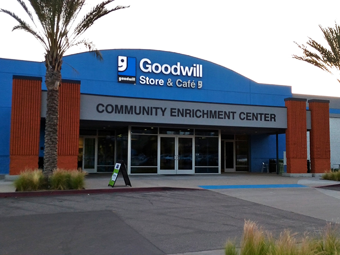 Thrift store or amusement park? Goodwill's outlet promises a thrilling ride through mountains of potential treasures.