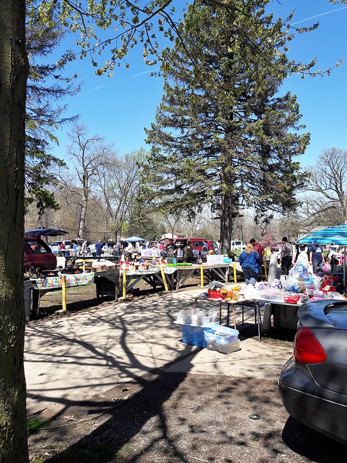 From knick-knacks to bric-a-brac, Greenlawn Grove's shaded stalls offer a cool respite for hot bargain hunters.