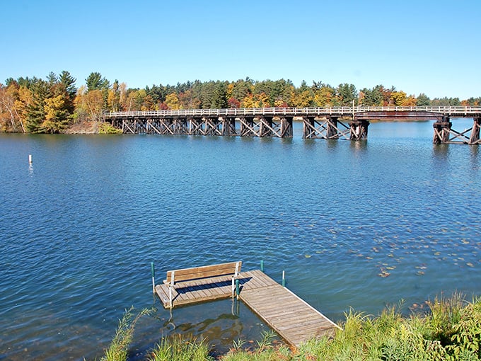 Downtown Minocqua: A delightful jumble of shops and eateries where "window shopping" quickly turns into "oops, I bought it!"